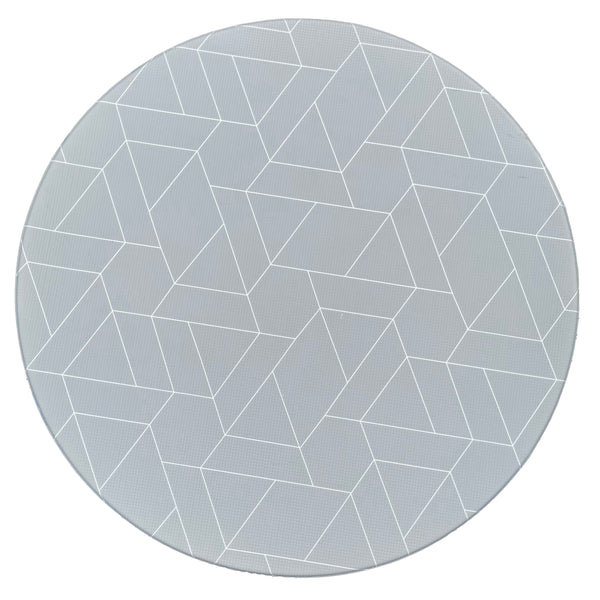 Ofie Mat (round, zen line + triangle) soft baby play mat – Little Bot Inc.